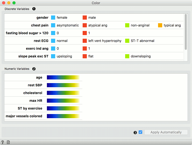 Orange Data Mining - Color