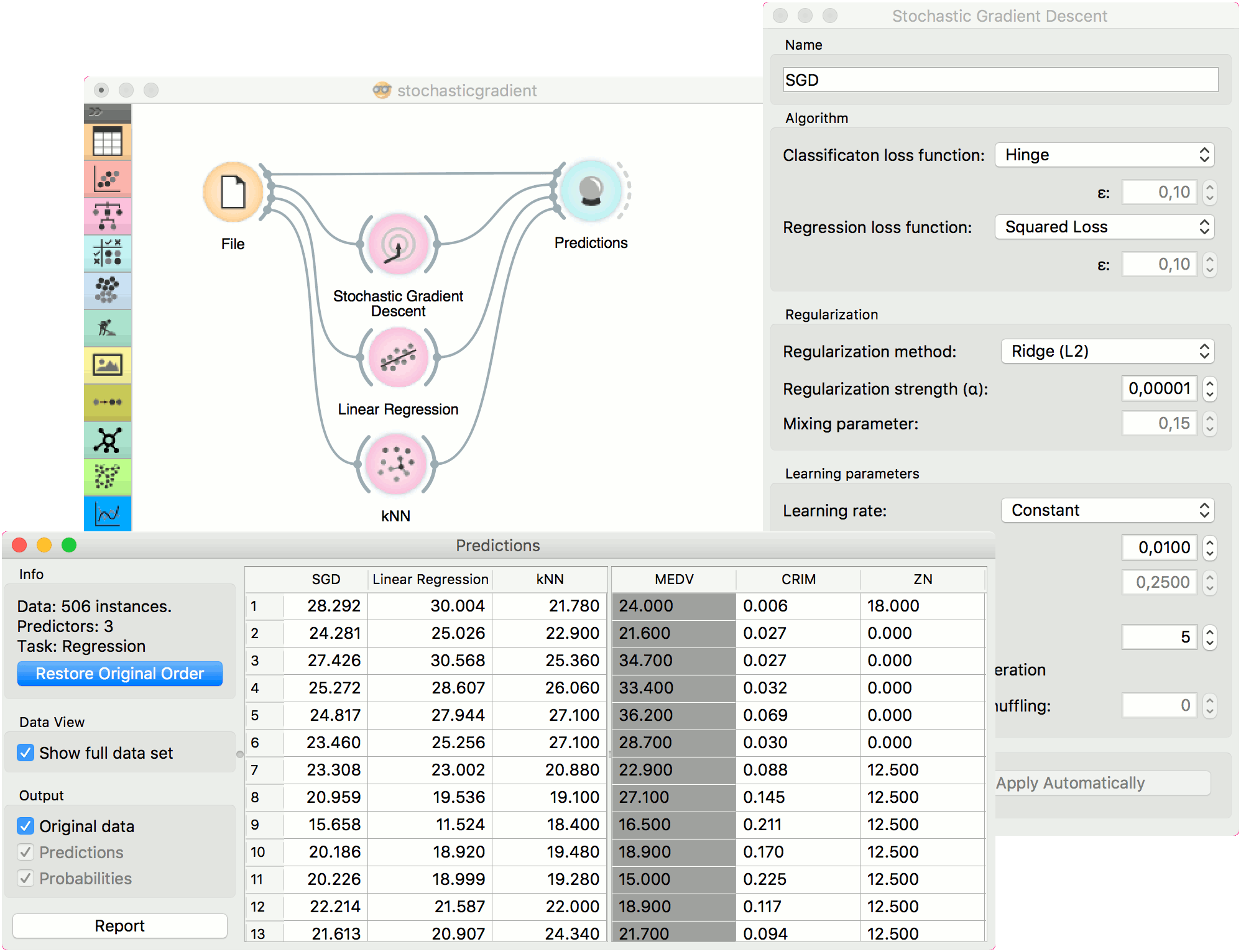 Orange Data Mining - Stochastic Gradient Descent Orange Data Mining - Stochastic Gradient Descent
