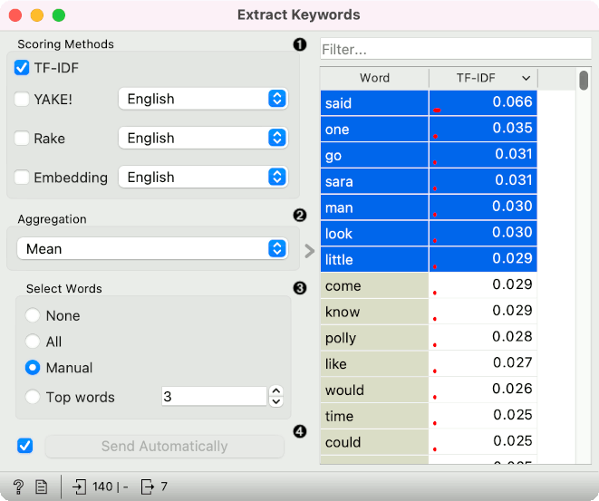 Orange Data Mining Extract Keywords