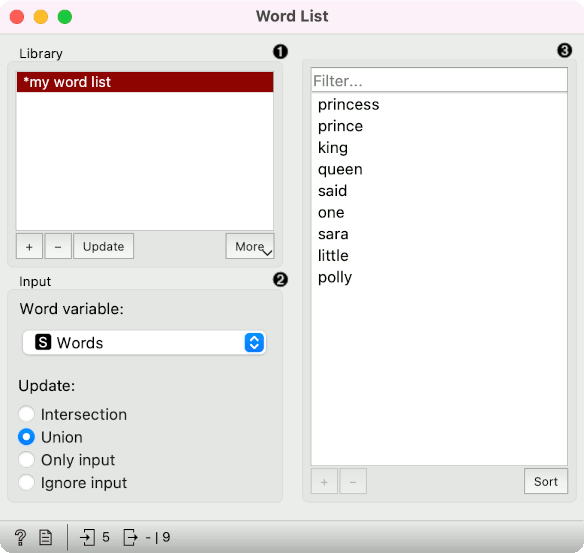 Orange Data Mining Word List